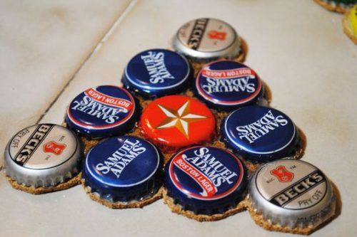 20+ DIY Bottle Cap Coasters Making Ideas